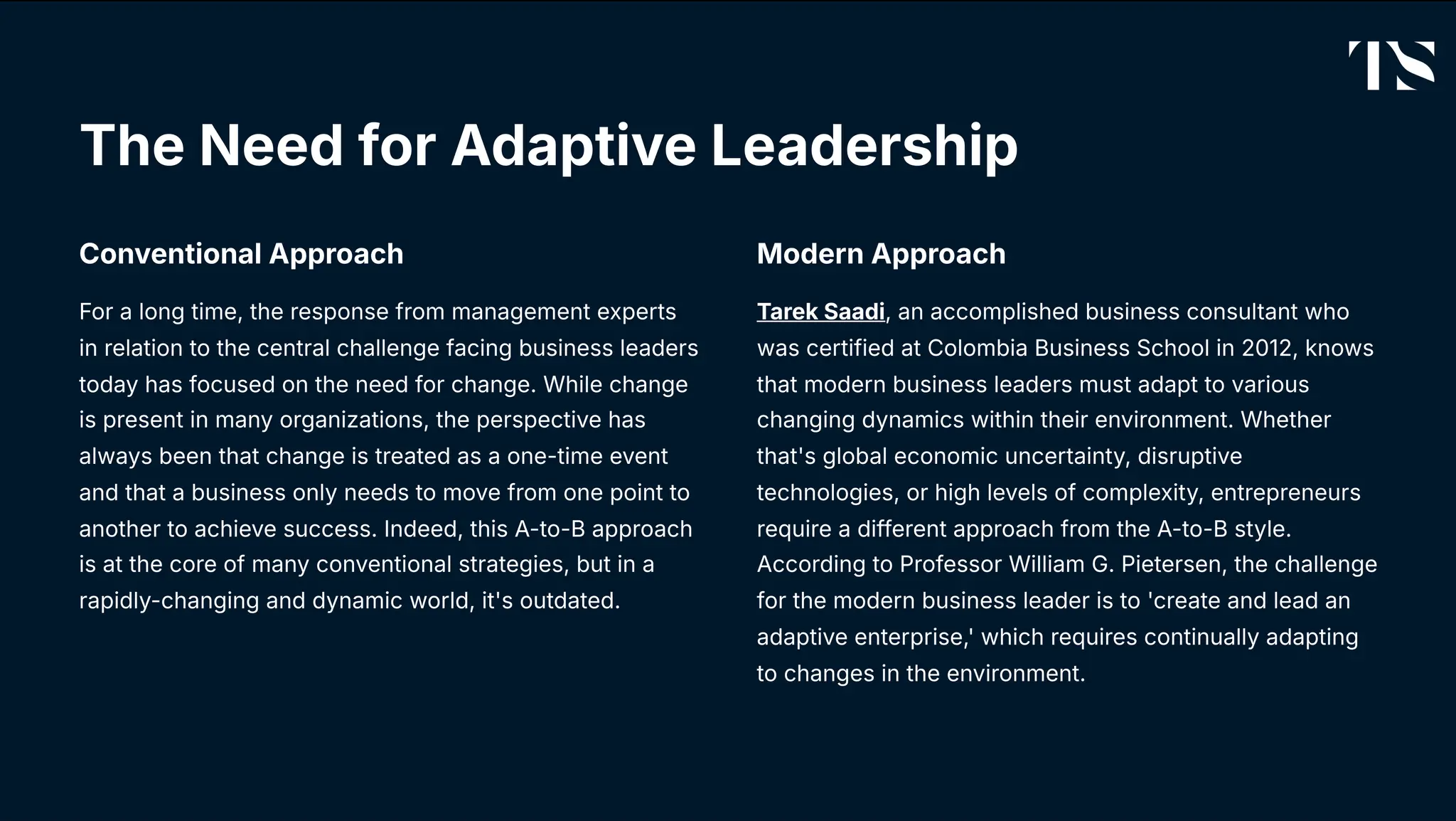 Tarek Saadi - Understanding the Strategic Learning Process | PPT