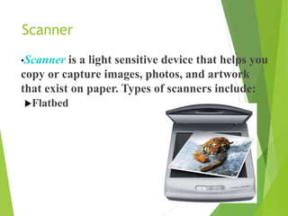 INPUT AND OUTPUT DEVICES | PPTX | Computer Peripherals | Computing