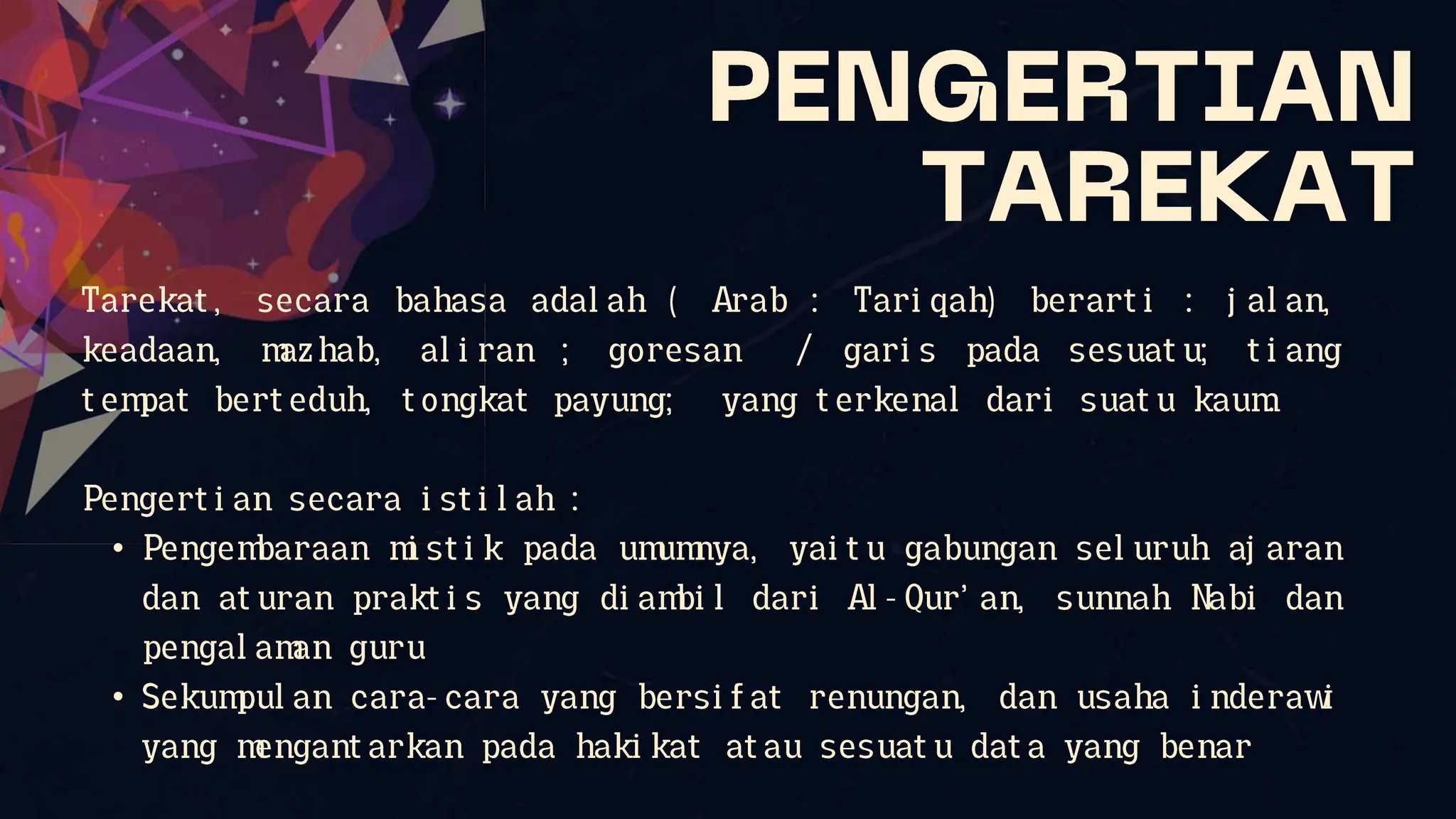 Tarekat; Pengertian dan sejarah perkembangannya ...