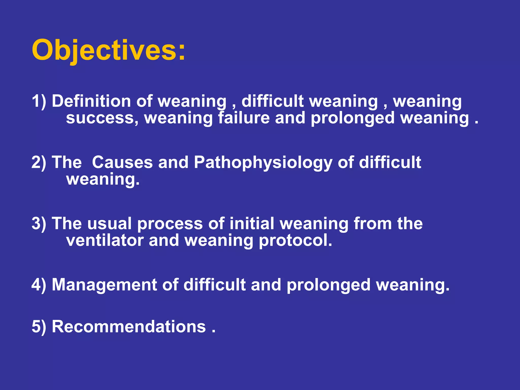 difficult weaning from Mechanical ventilator | PPT