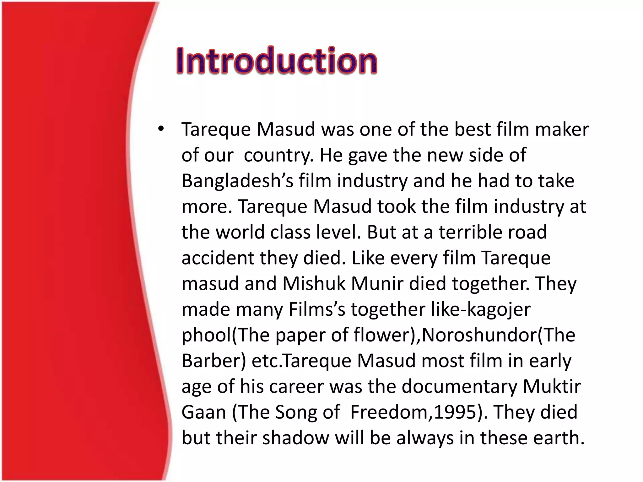 A presentation Tarek masud | PPTX