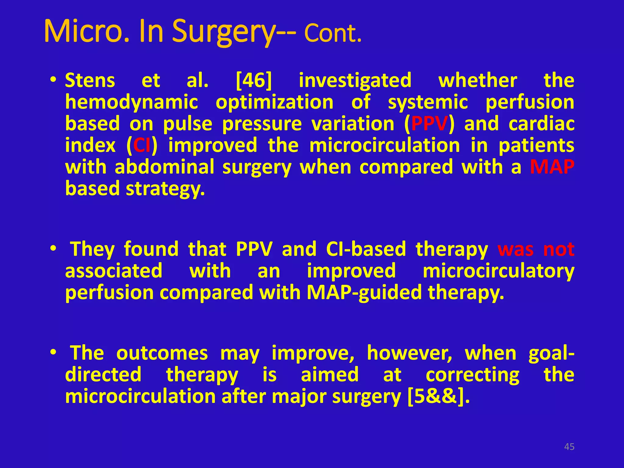 MICROCIRCULATION IN ICU | PDF