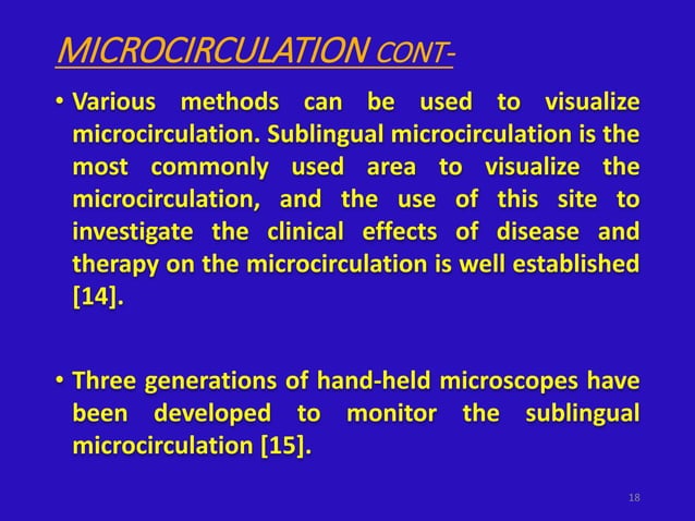 MICROCIRCULATION IN ICU | PDF