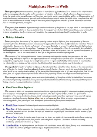 Theories of Multiphase Flow in Wells | PDF