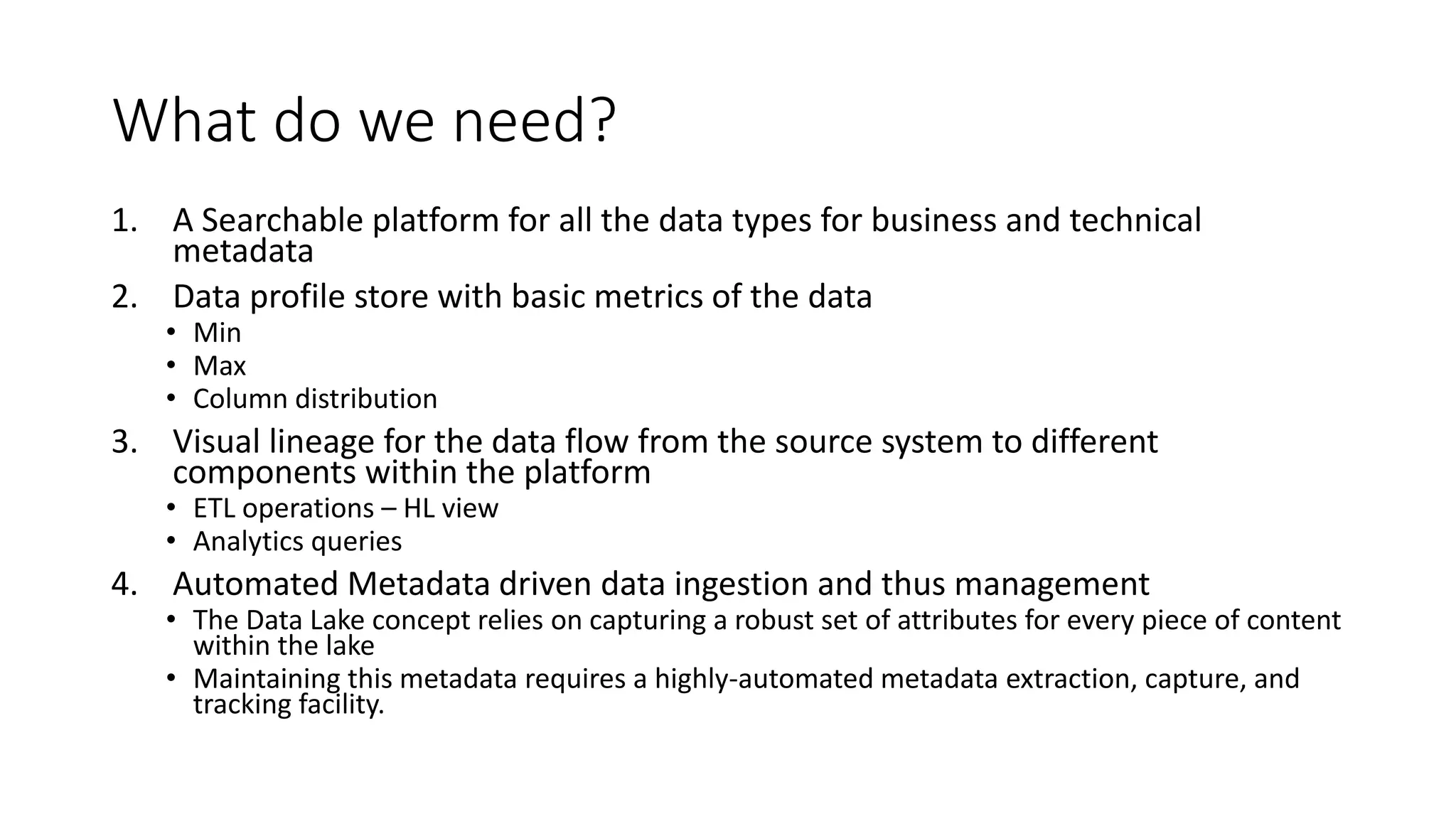 JOSA TechTalk: Metadata Management in Big Data | PPTX | Databases | Computer Software and ...