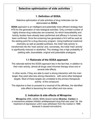SOSA approach of minaprine drug | PDF
