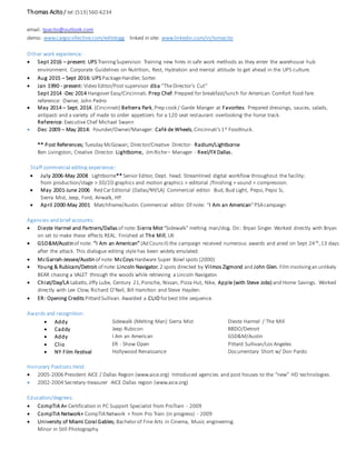 thomas acito, film and commercial editor | DOCX