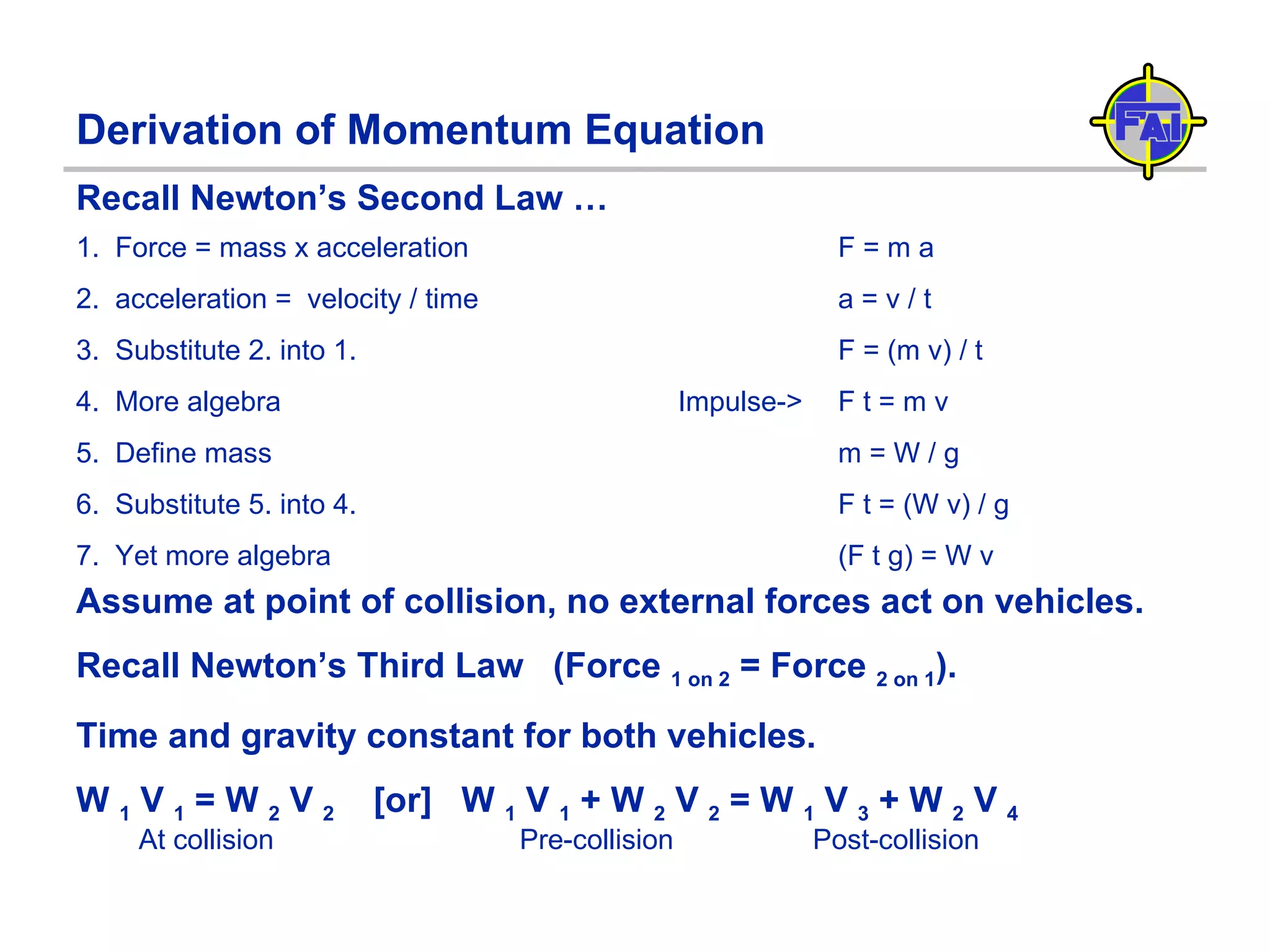 E - Traffic Accident Reconstruction Fundamentals | PPT