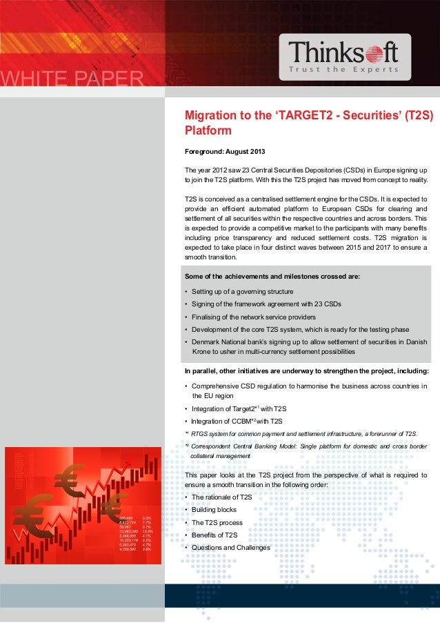Migration to Target 2 Securities (T2S) Platform