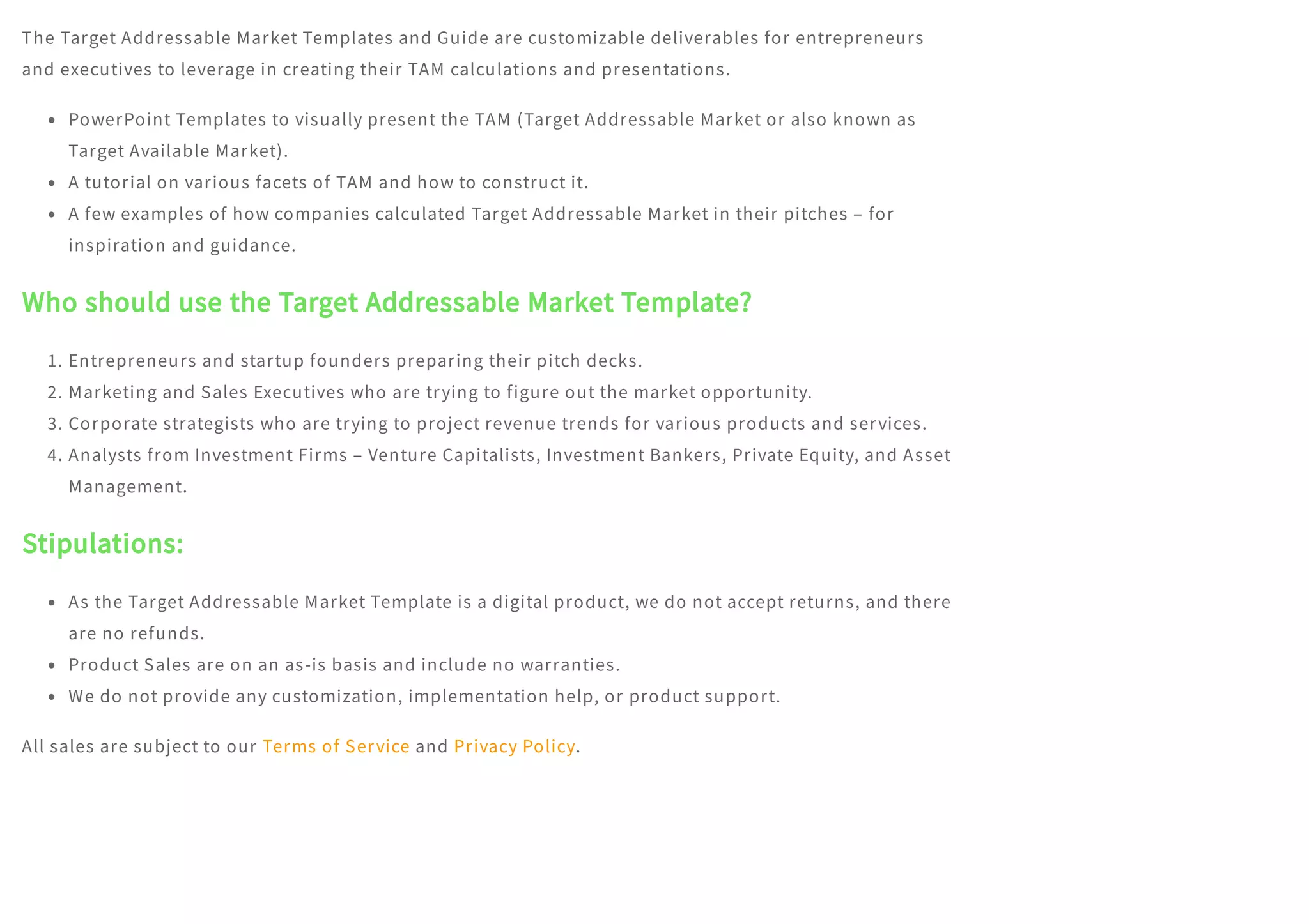 Target Addressable Market Template | PDF
