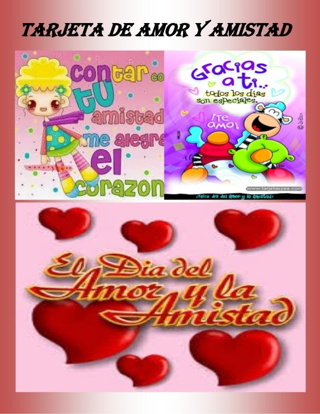 Targeta de amor y amistad