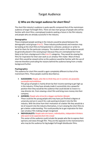 Target Audience | DOC