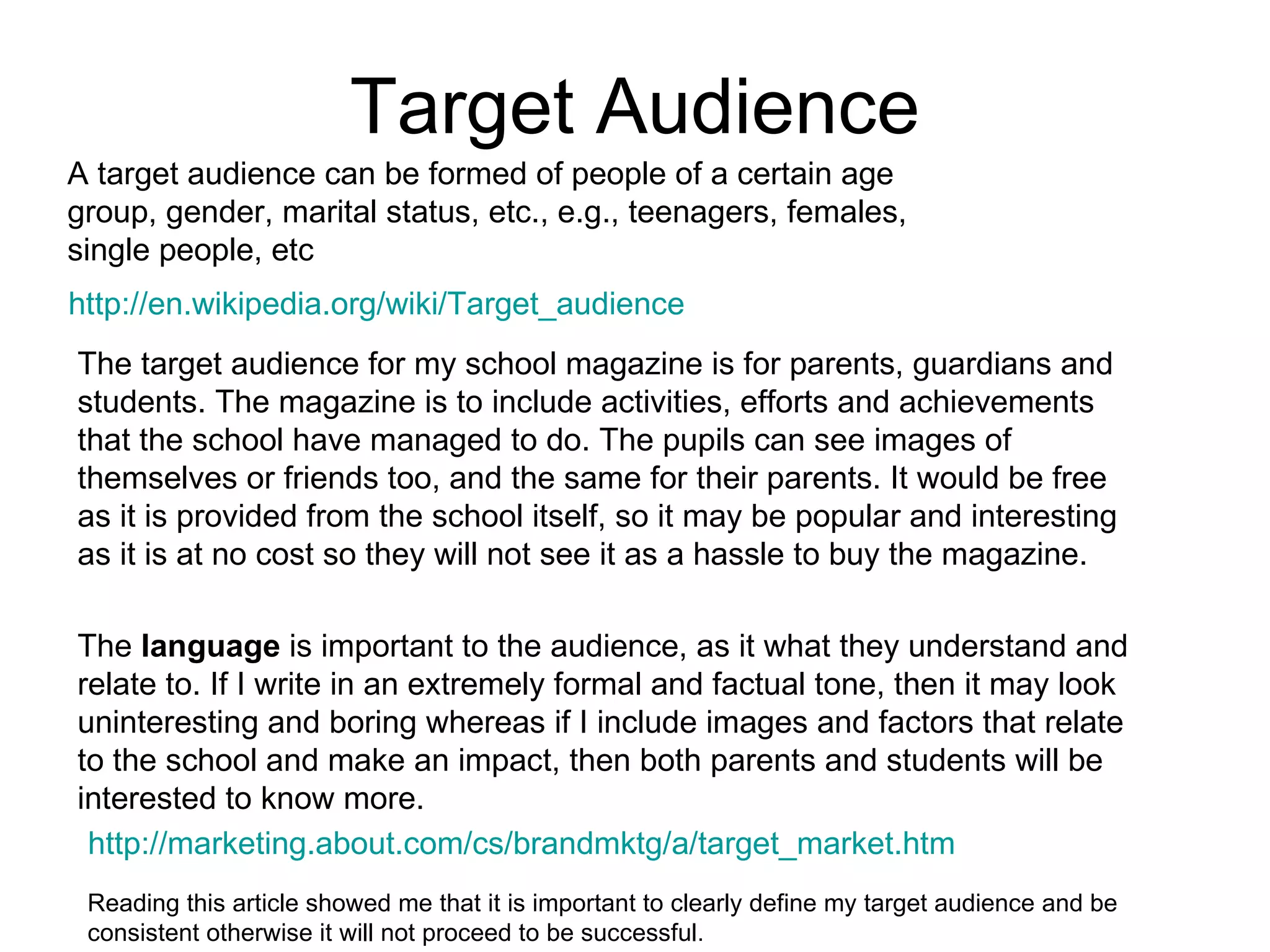 Target Audience Research | PPT