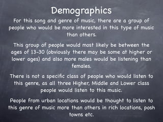 Target audience | KEY