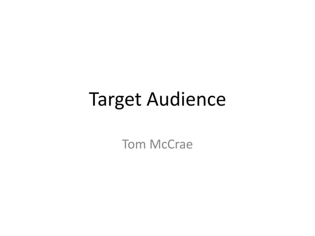 Target audience | PPTX