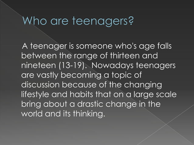 Target audience Teenagers | PPT