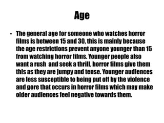 Target audience | PPTX | Horror | Genres