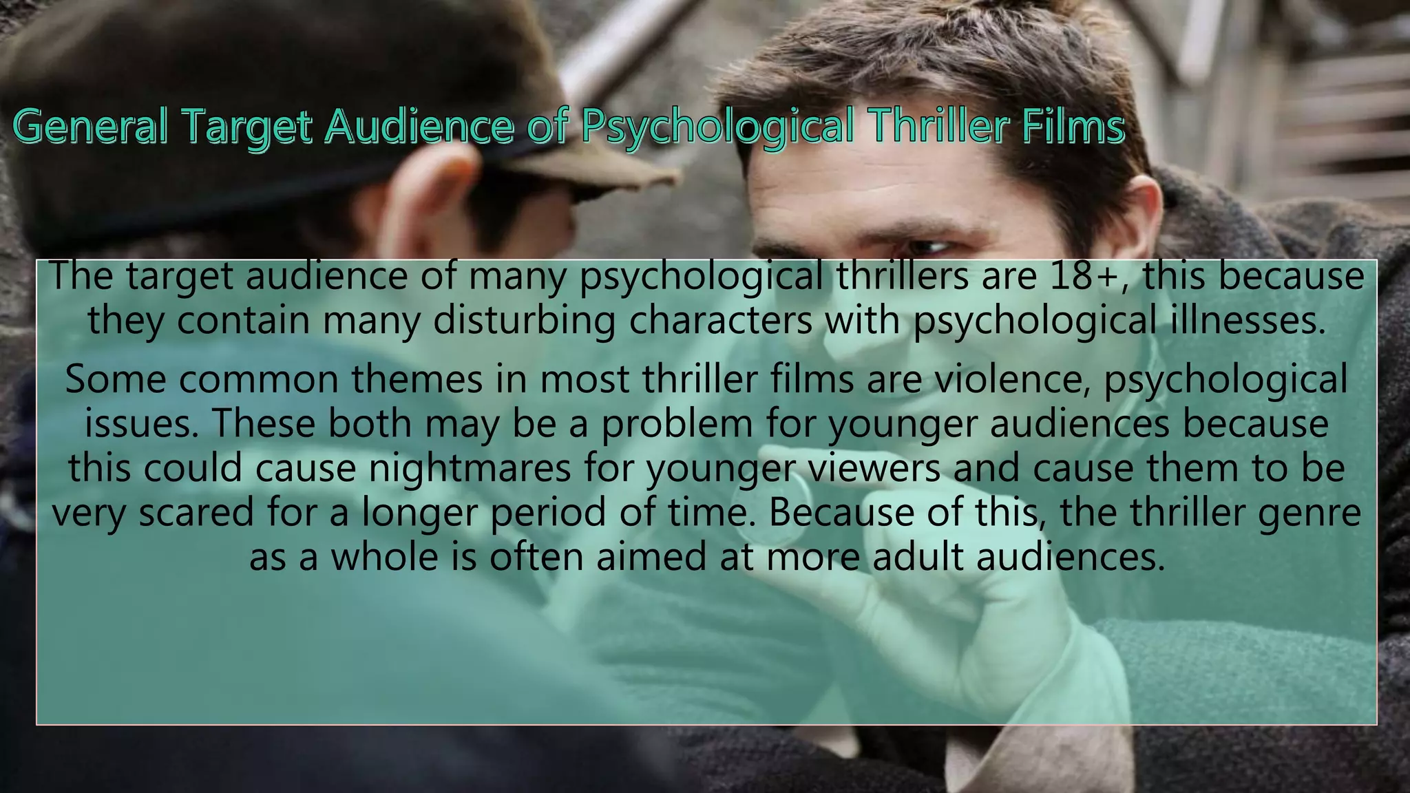 Target audience of thriller genre | PPTX