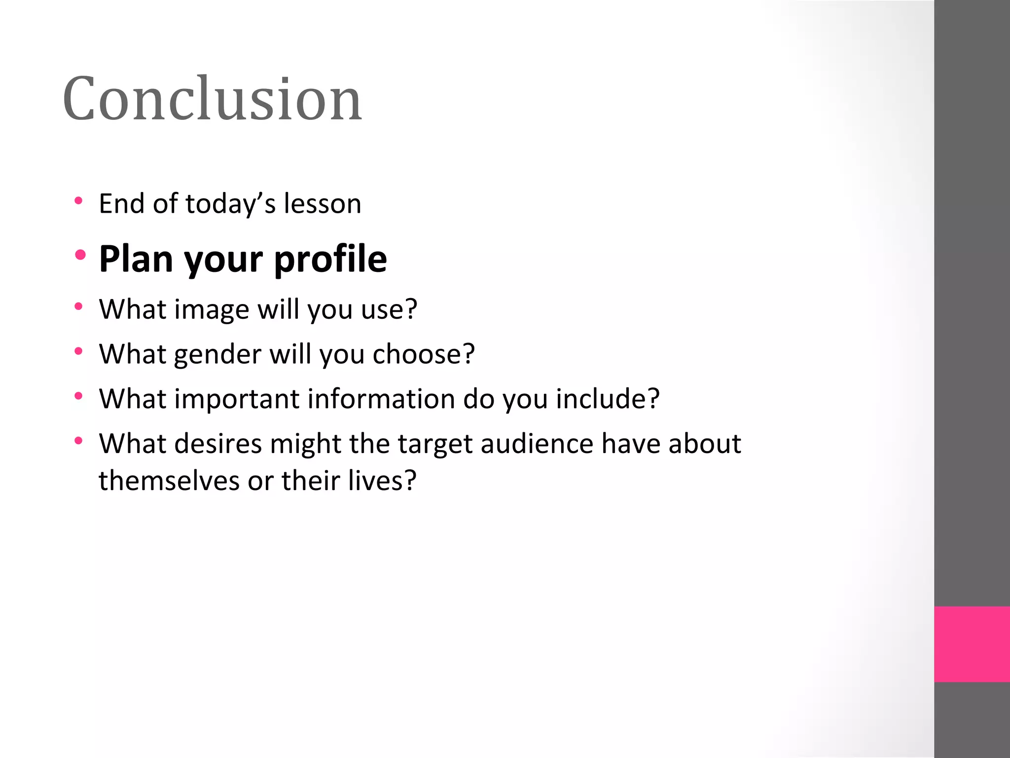 Target audience lesson plan- final | PPT