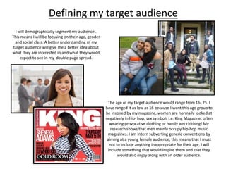 My target audience and my institution of choice | PPTX