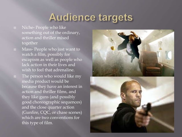 Target audience for action thrillers | PPT