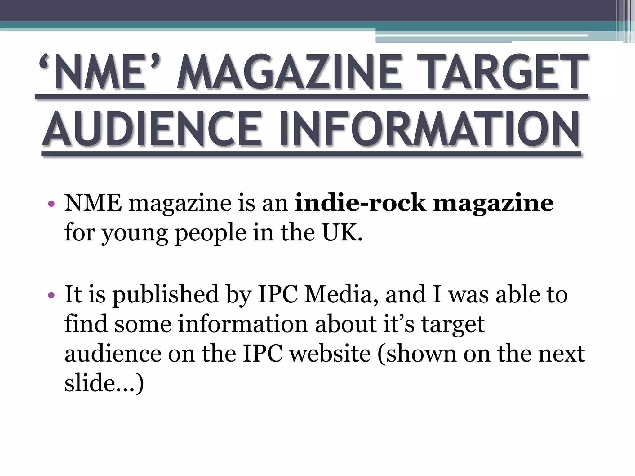 Target audience for indie rock music | PPTX