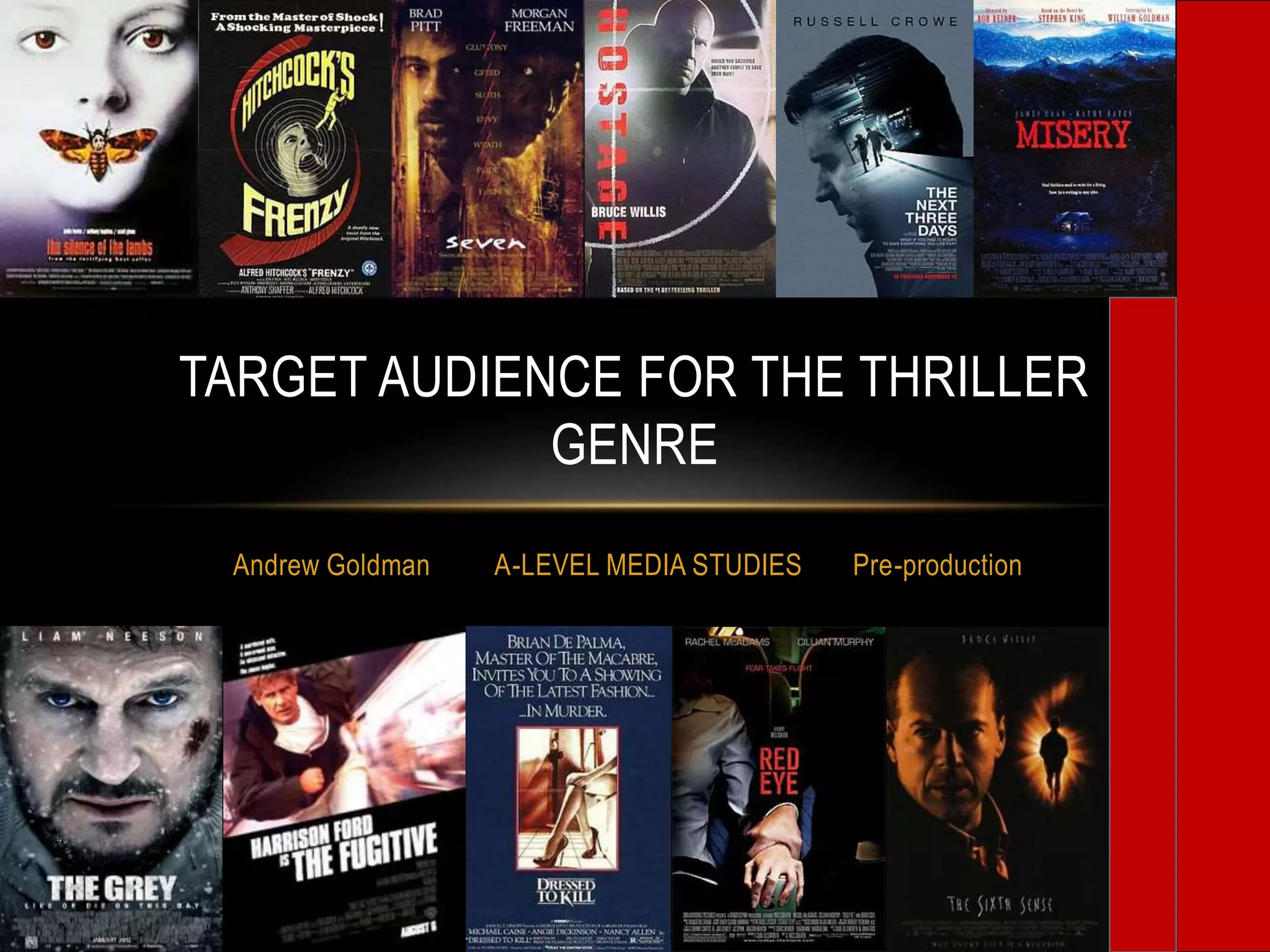 Target audience for the thriller genre | PPTX