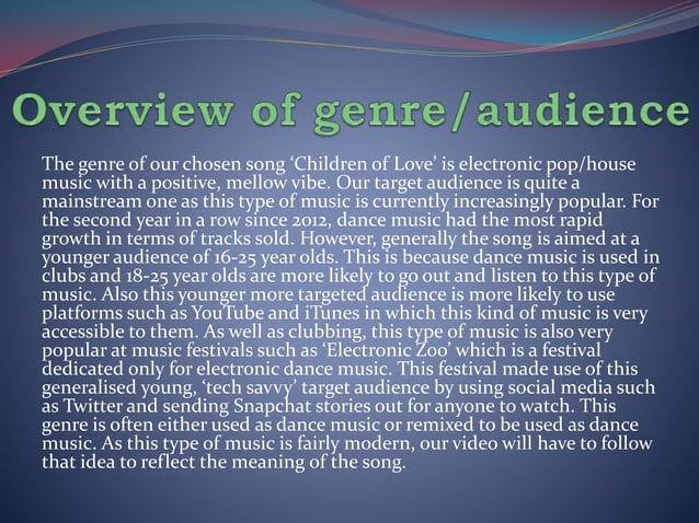 Target audience genre research | PPT