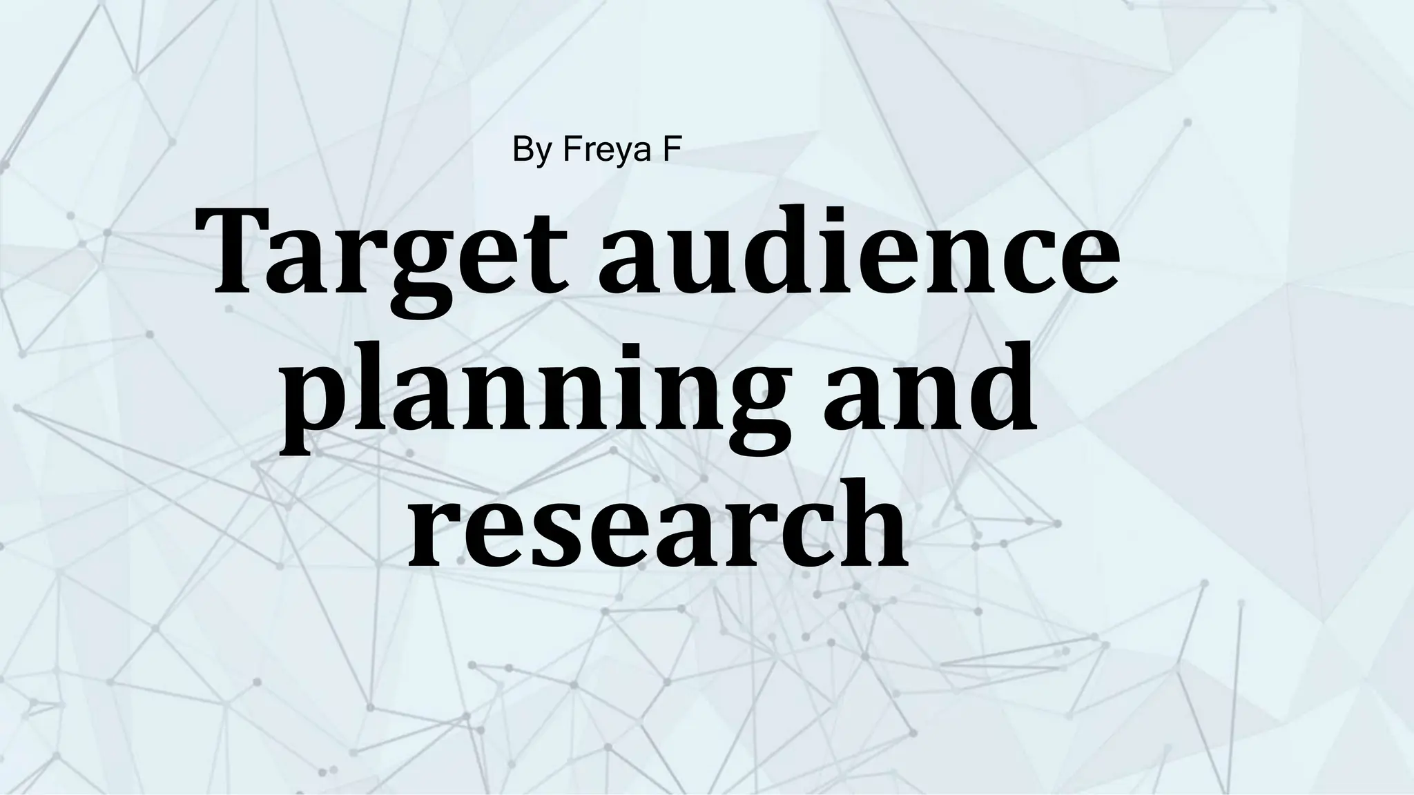target audience planning updated.pptx for blog | PPTX