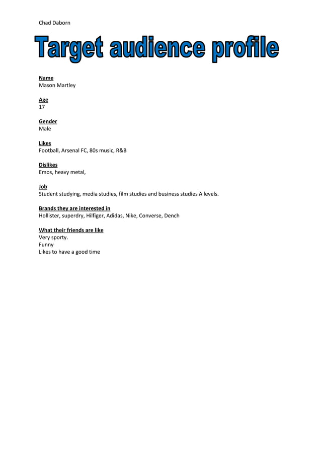 Target audience profile | PDF