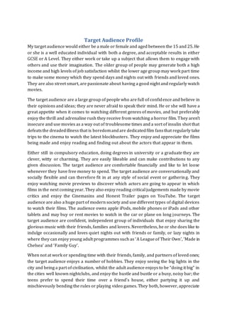 Target audience profile | PDF