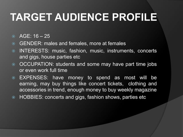 Target Audience Profiles | PPT