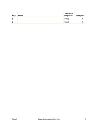 Target audience profiling plan | PDF