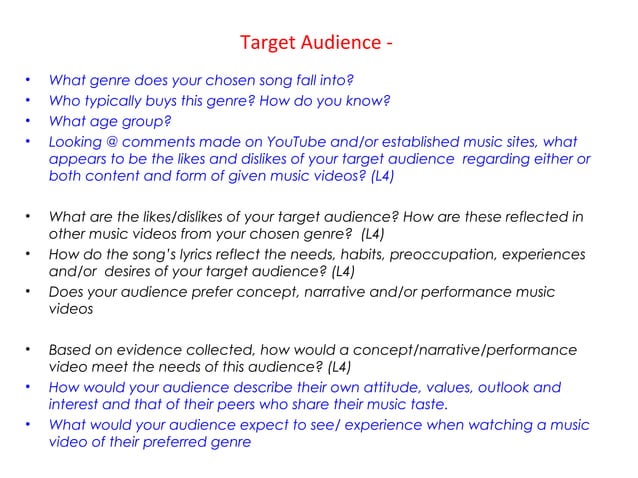 Target audience questions | PPT