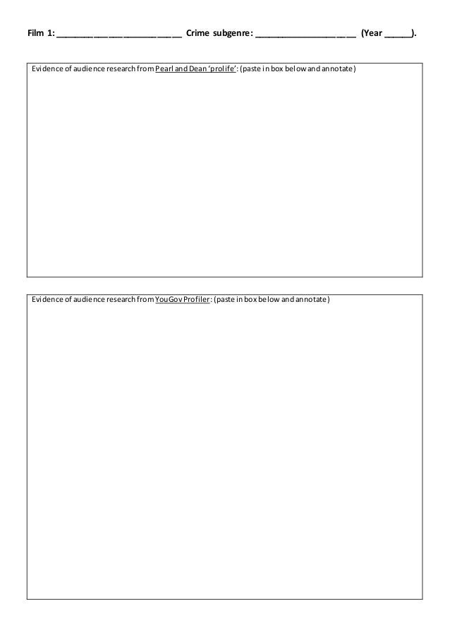 Target Audience Analysis Worksheet
