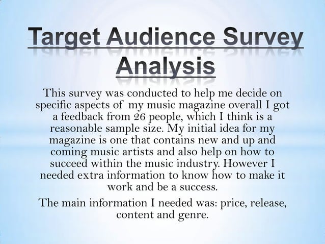 Target audience survey analysis | PPT