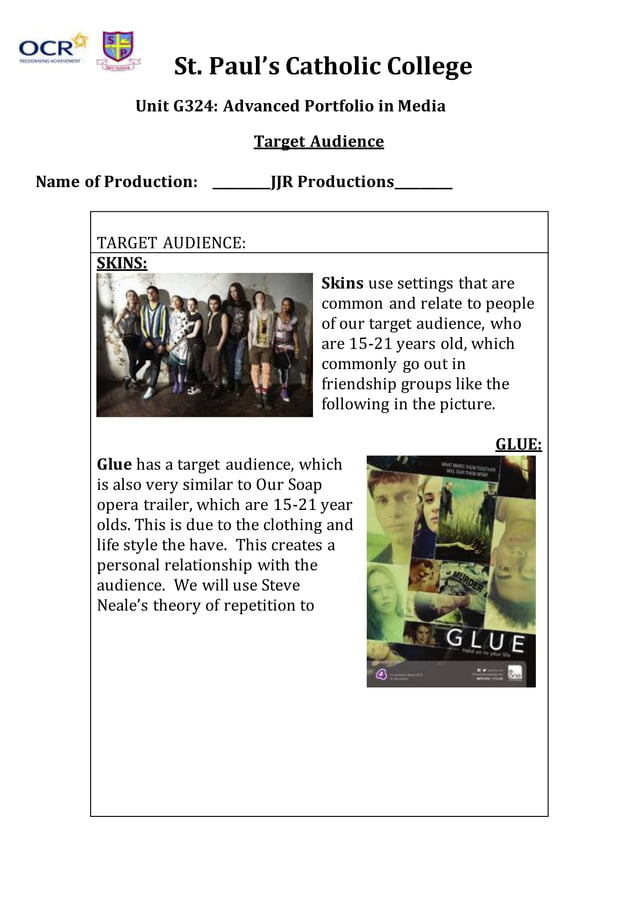 Target audience sheet | PDF