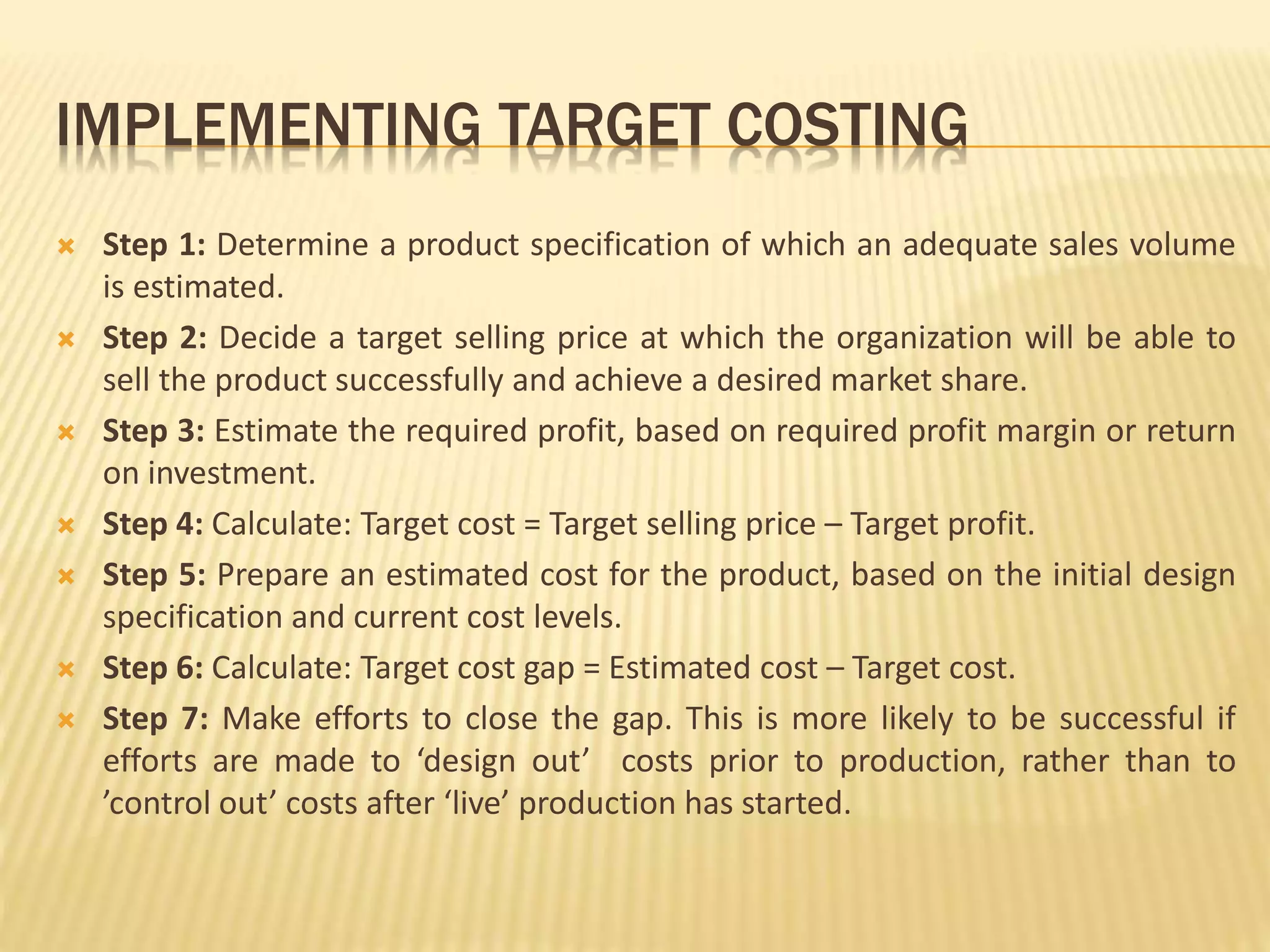 Target costing | PPTX