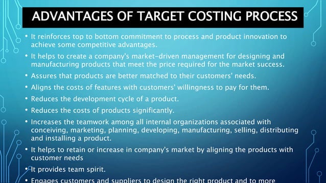 Target Costing.pptx | Business Administration | Business