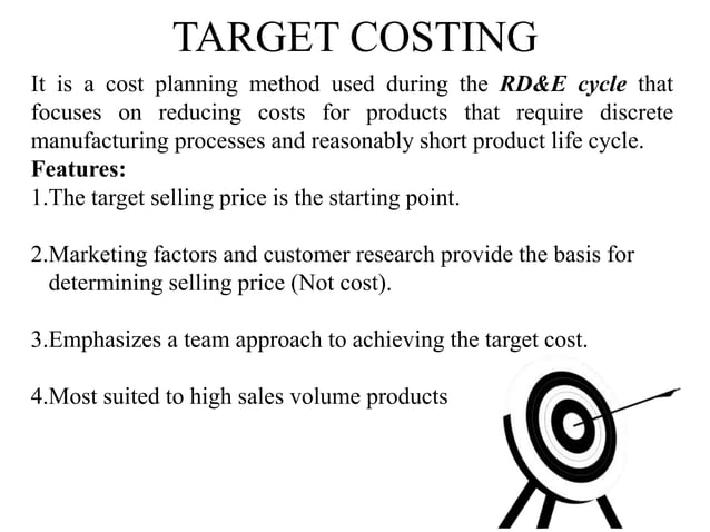 Target Costing.ppt | Business Administration | Business