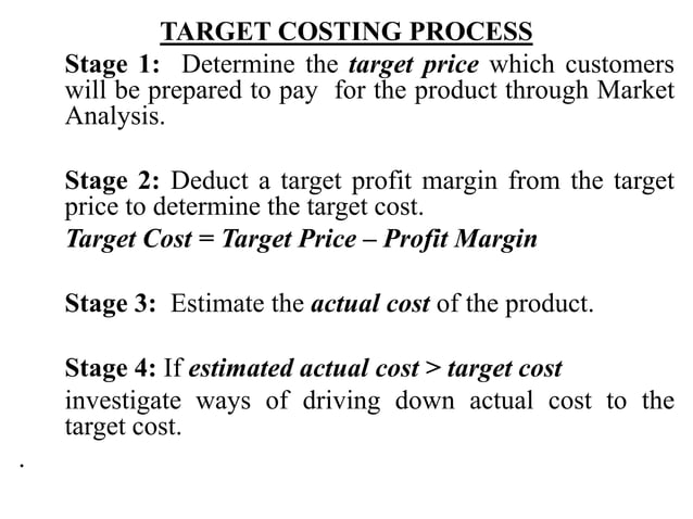 Target Costing.ppt | Business Administration | Business