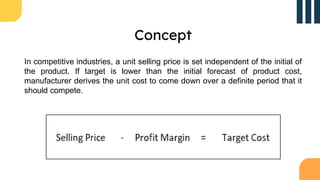 Target Costing and Life Cycle Costing | PPT