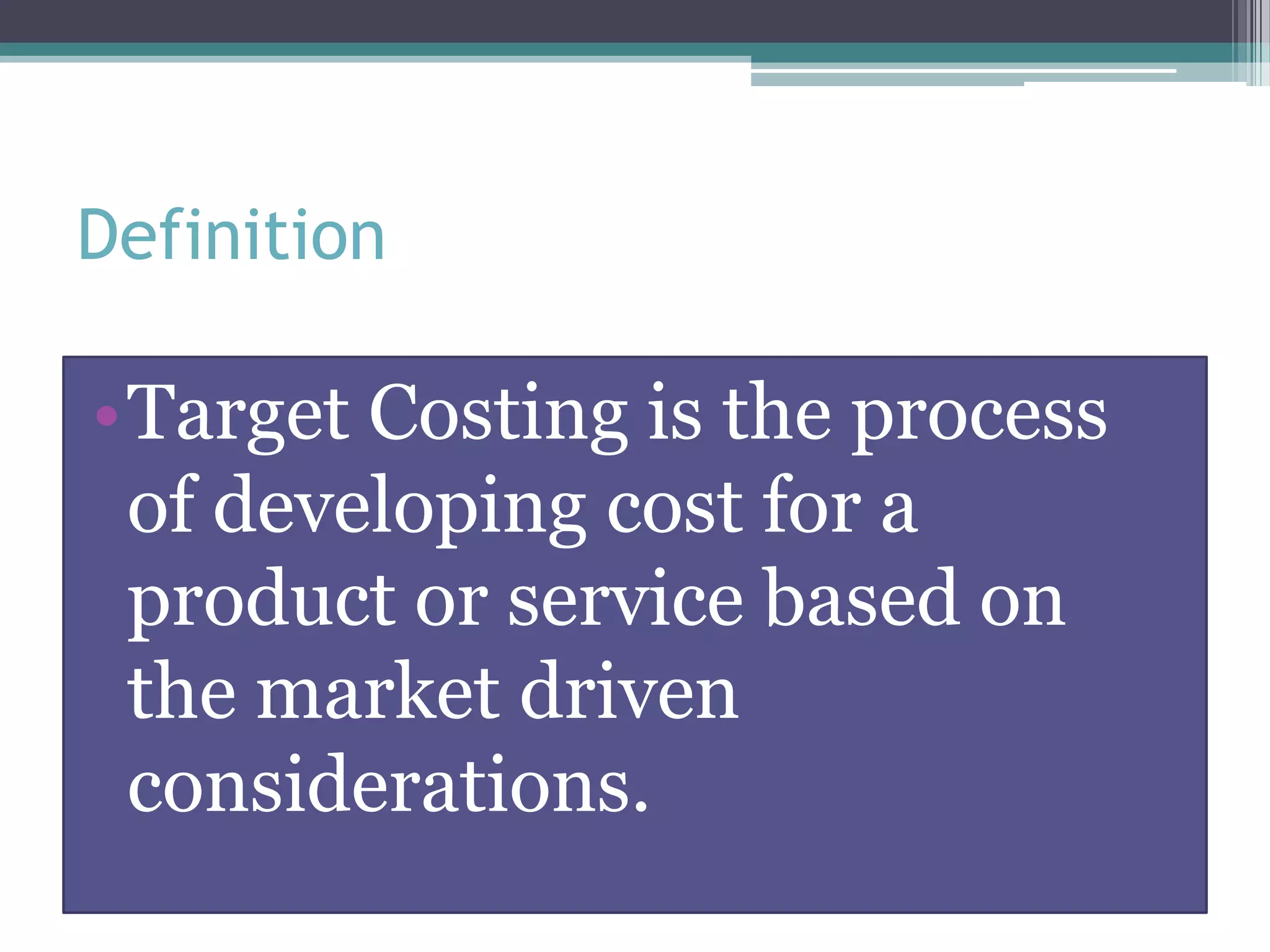 Target costing presentation_final(2) | PPTX