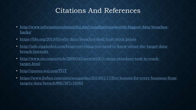 Target data breach presentation | PPTX | Internet | Computing
