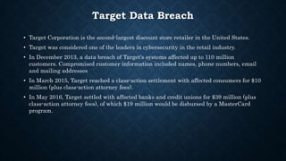 Target data breach presentation | PPTX