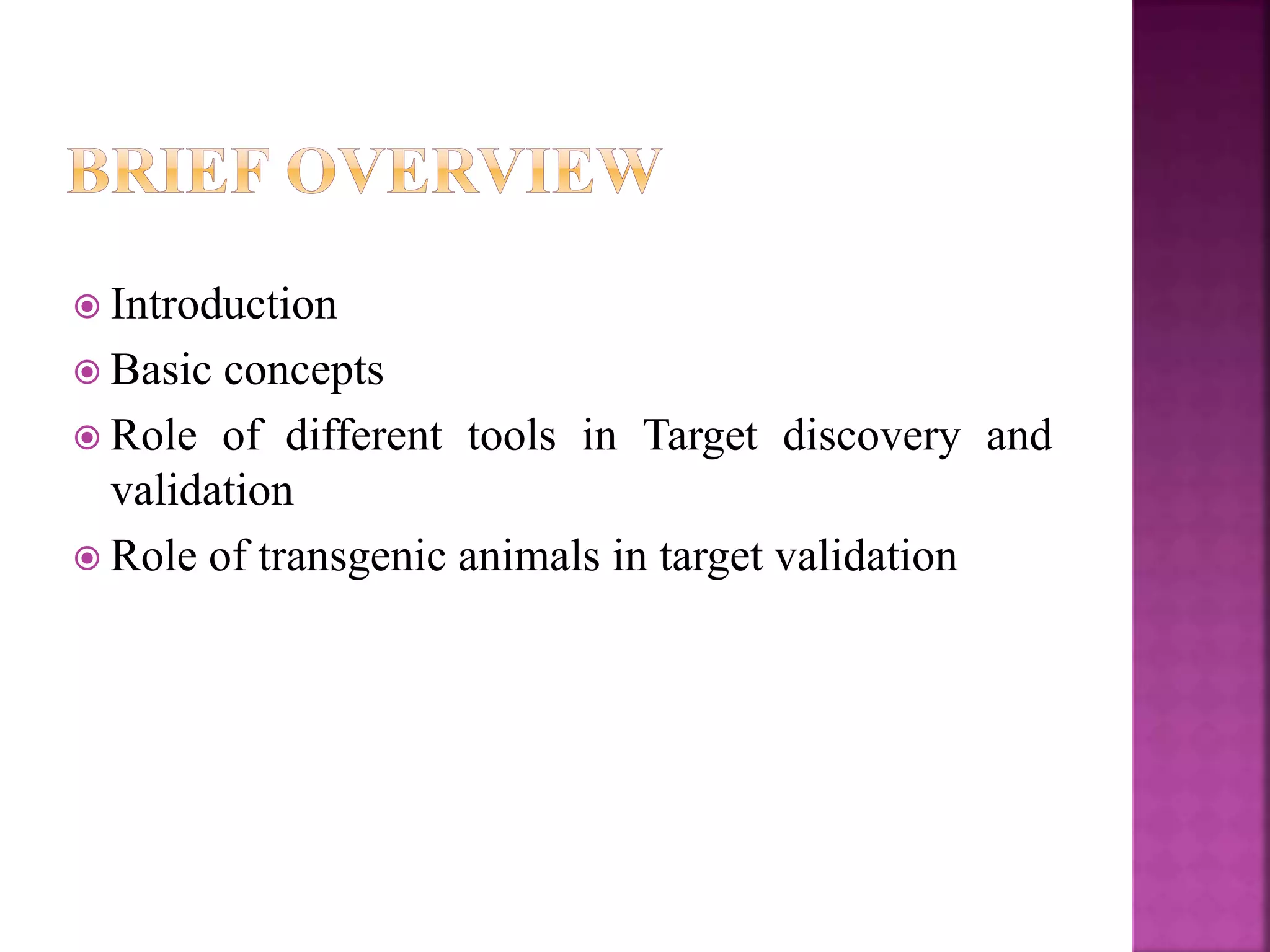 Target discovery and validation | PPTX