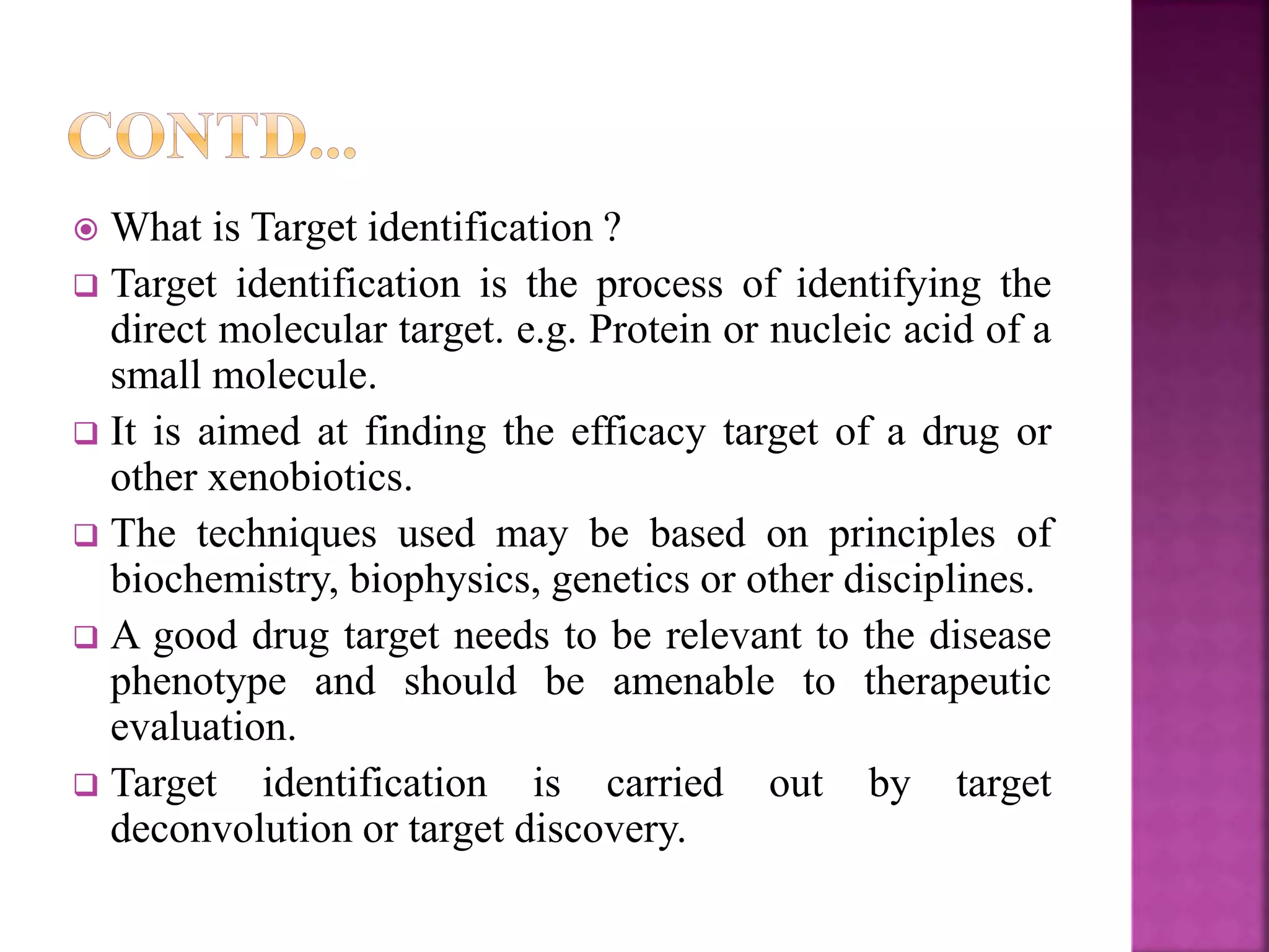 Target discovery and validation | PPTX