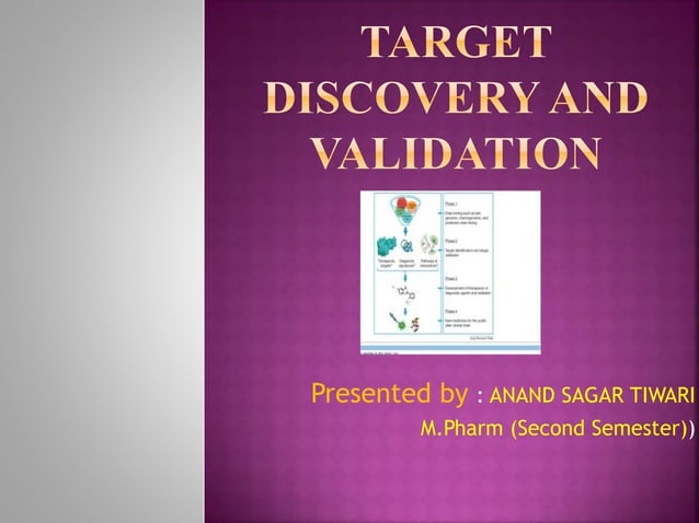Target discovery and validation | PPTX | Biotech and Biomedical ...