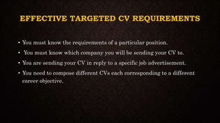 Targeted CV style | PPT