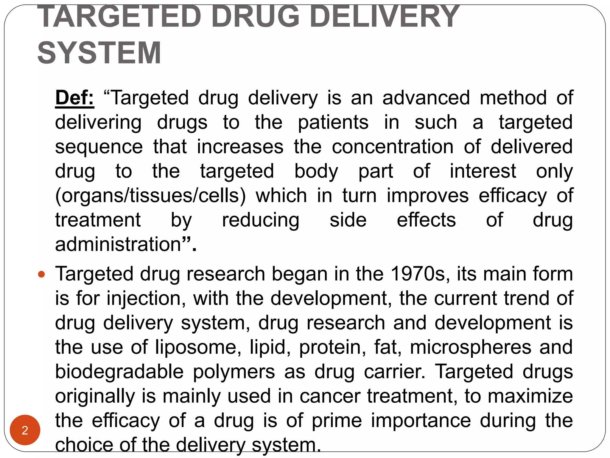 Targeted drug delivery system | PPTX